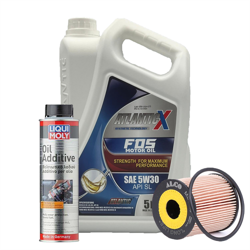 5w30 Fully Synthetic Engine Oil API SL 5L + Oil Filter + Oil Additive ...