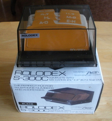 New Vintage Rolodex S300C Black Covered Petite With 125 Cards | eBay