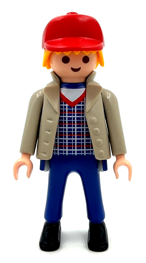 Playmobil Man 5940 Bus Driver Plaid Sweater & Jacket & Red Hat City ...