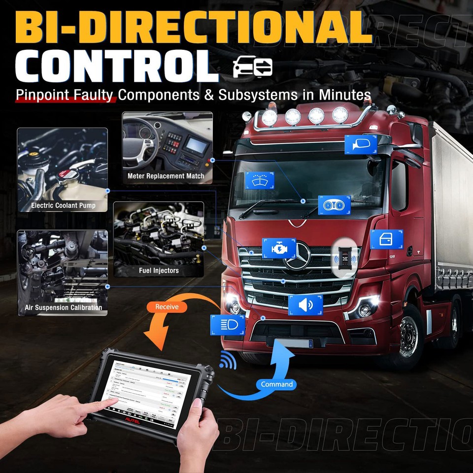 2023 Autel MaxiSYS MS909 CV Upgraded MS908CV Heavy Duty Truck ...