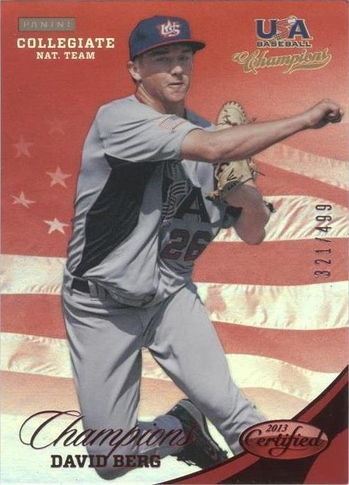 2013 Panini USA Baseball Champions - David Berg #126 Certified National ...