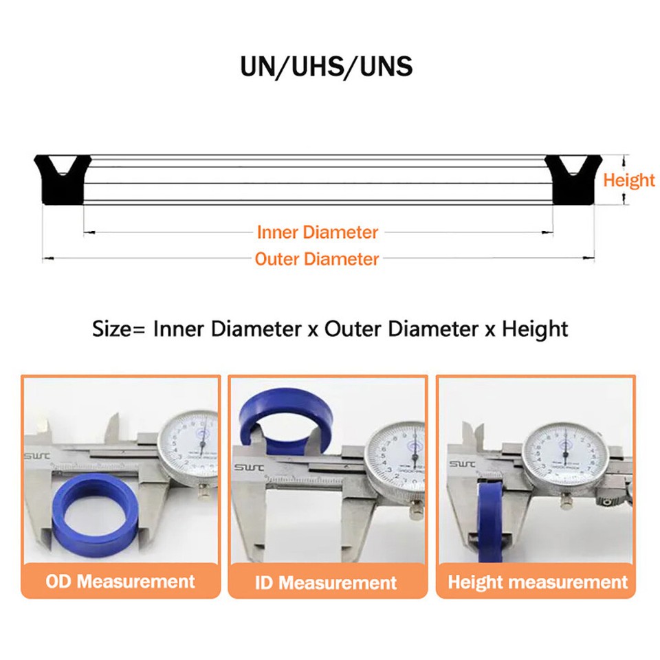 USH/UN Type Ring Hydraulic Ram Seal U Seal Rod & Piston Working ...