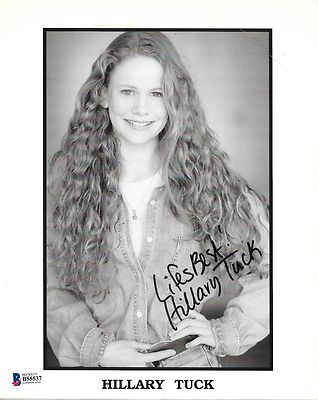 HILLARY TUCK Signed B&W 8x10 PHOTO Camp Nowhere Life As A House Actress ...