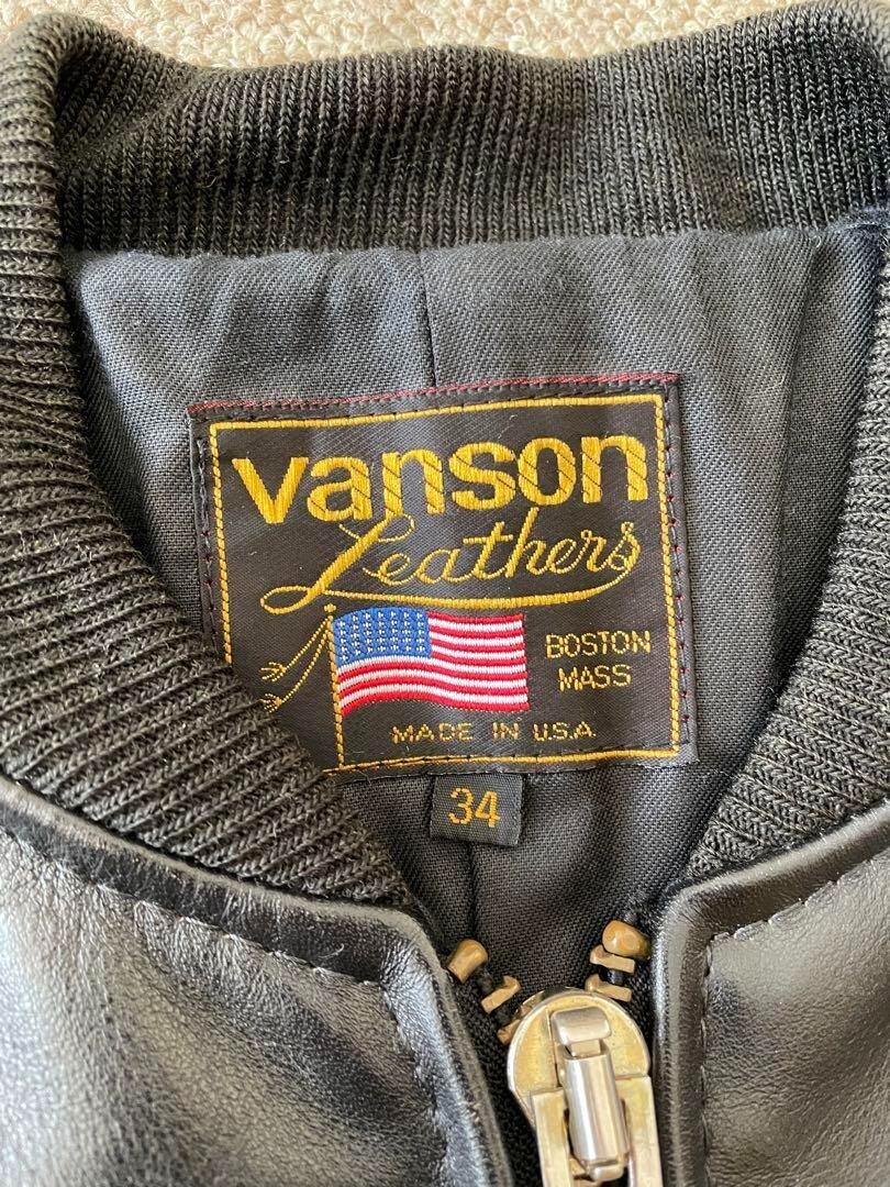 VANSON Leathers Team Stadium Jumper Jacket Men Size 3… - Gem