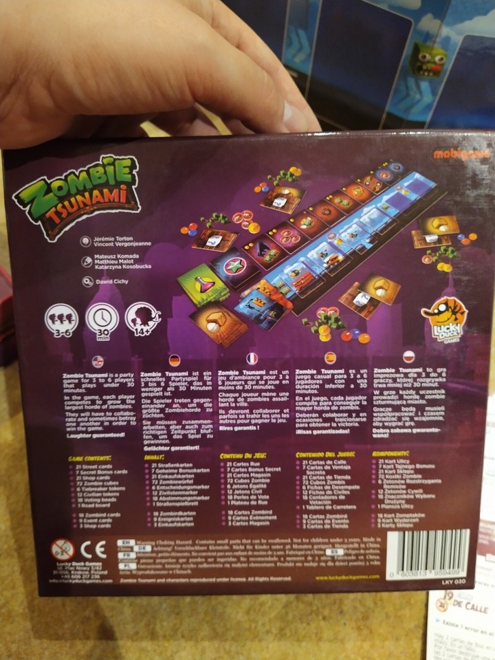 Zombie Tsunami Board Game Kickstarter Edition - Lucky Duck Games | eBay