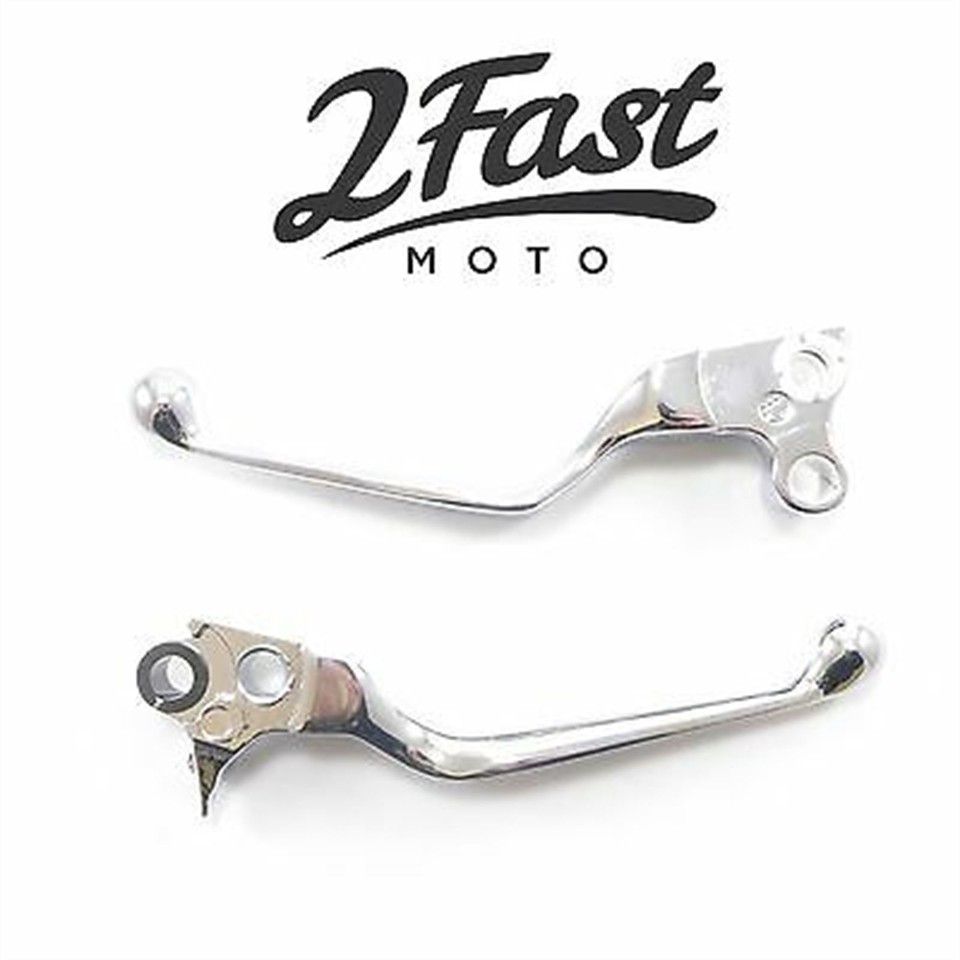 2FastMoto Wide Blade Chrome Lever Set for Harley Models 1980-2013 2fm ...