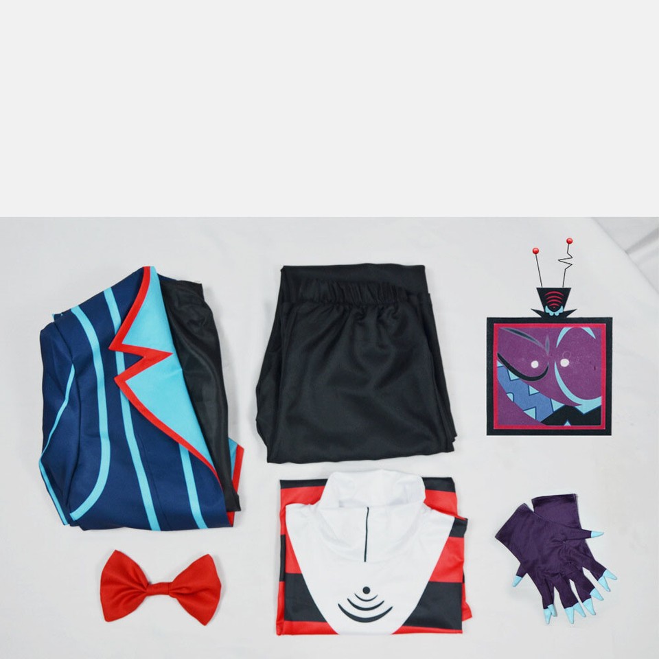 Hazbin Hotel Vox Cosplay Costume Halloween Fancy Outfit Deluxe Full Set ...