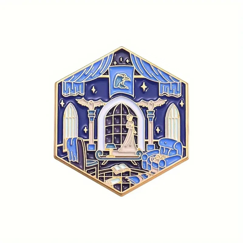HARRY POTTER PIN SET (4pcs) All Hogwarts House Common Rooms Enamel ...