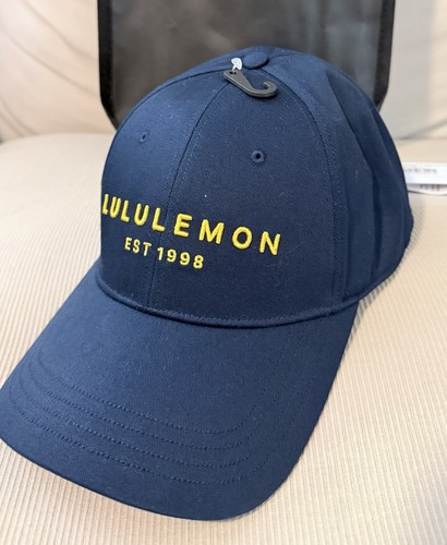 NEW Lululemon Classic Unisex Ball Cap Structured Navy Blue With Gold S ...