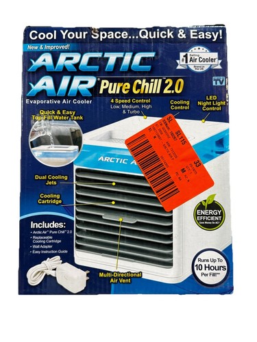 Arctic Air Pure Chill 2.0 Evaporative Air Cooler Hydro-Chill Technology ...
