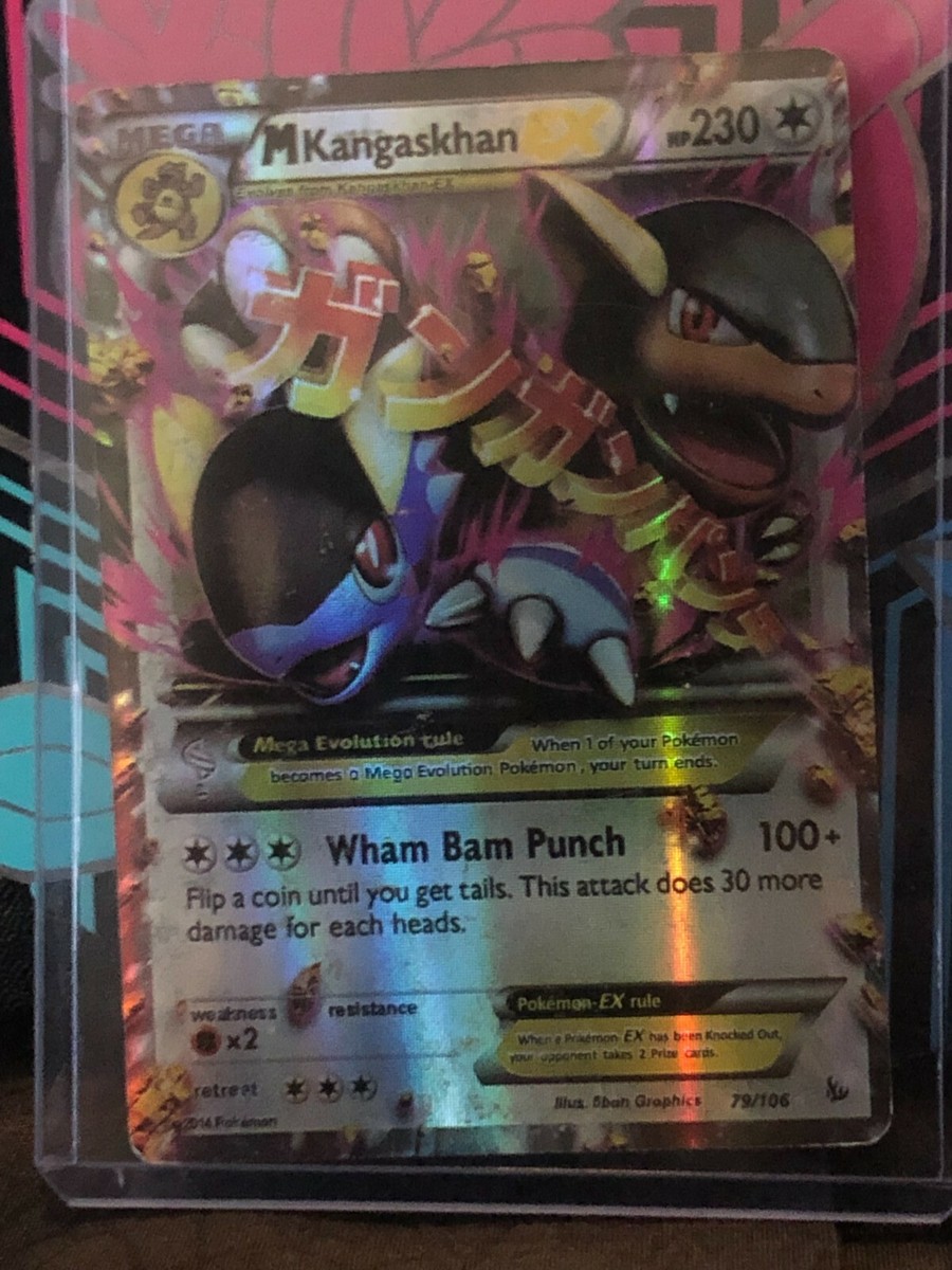 Kangaskhan Mega Evolution Card M Kangaskhan EX 79/106 Rare Holo 2014