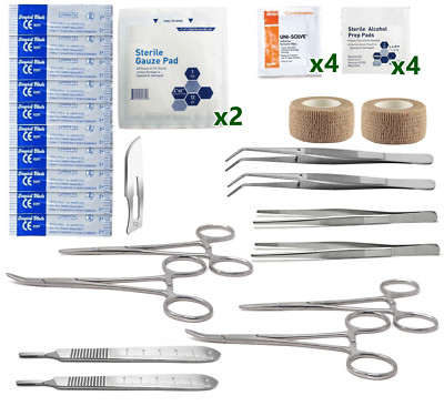 Suture First Aid Advanced Surgical Suture Kit Trauma Tactical Emergency ...