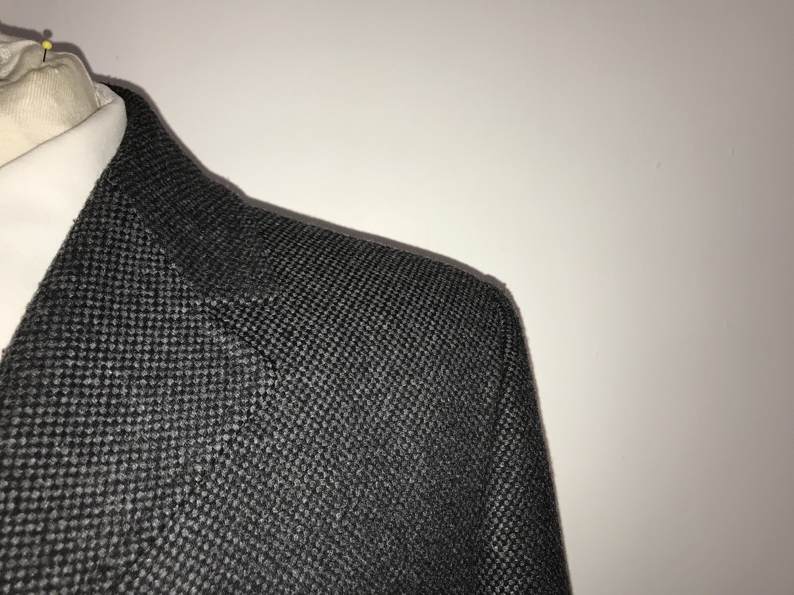 JAEGER - Mens Long DARK GREY TWEED WOOL COAT - M - 40… - Gem