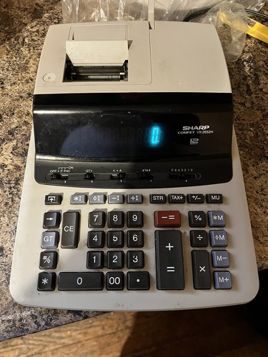 Sharp Compet VX 2652H 12 Digit Desktop Electronic Printer Calculator ...