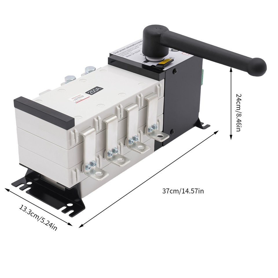 Automatic Transfer Switch 250A 4-Poles AC 110V 220V Grid to Generator ...