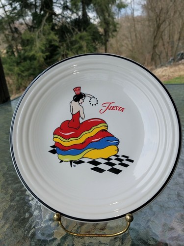 FIESTA DANCING LADY new 9" LUNCHEON lunch PLATE white | eBay