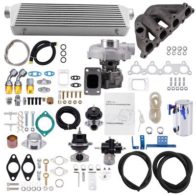 T3 Turbo Manifold Intercooler Kit for Honda Civic CRX Del Sol D15 D16 1 ...