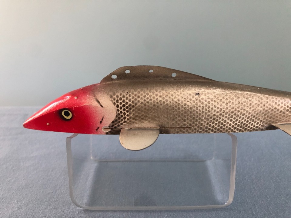 Vintage Bob's Fly Tying Shop, Michigan Ice Fishing Spearing Decoy | eBay