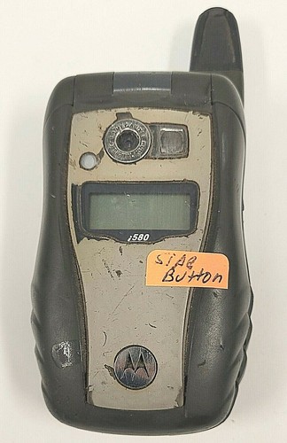 Motorola i series i580 - Black & Gray ( Nextel ) Rare iDEN PTT Flip ...