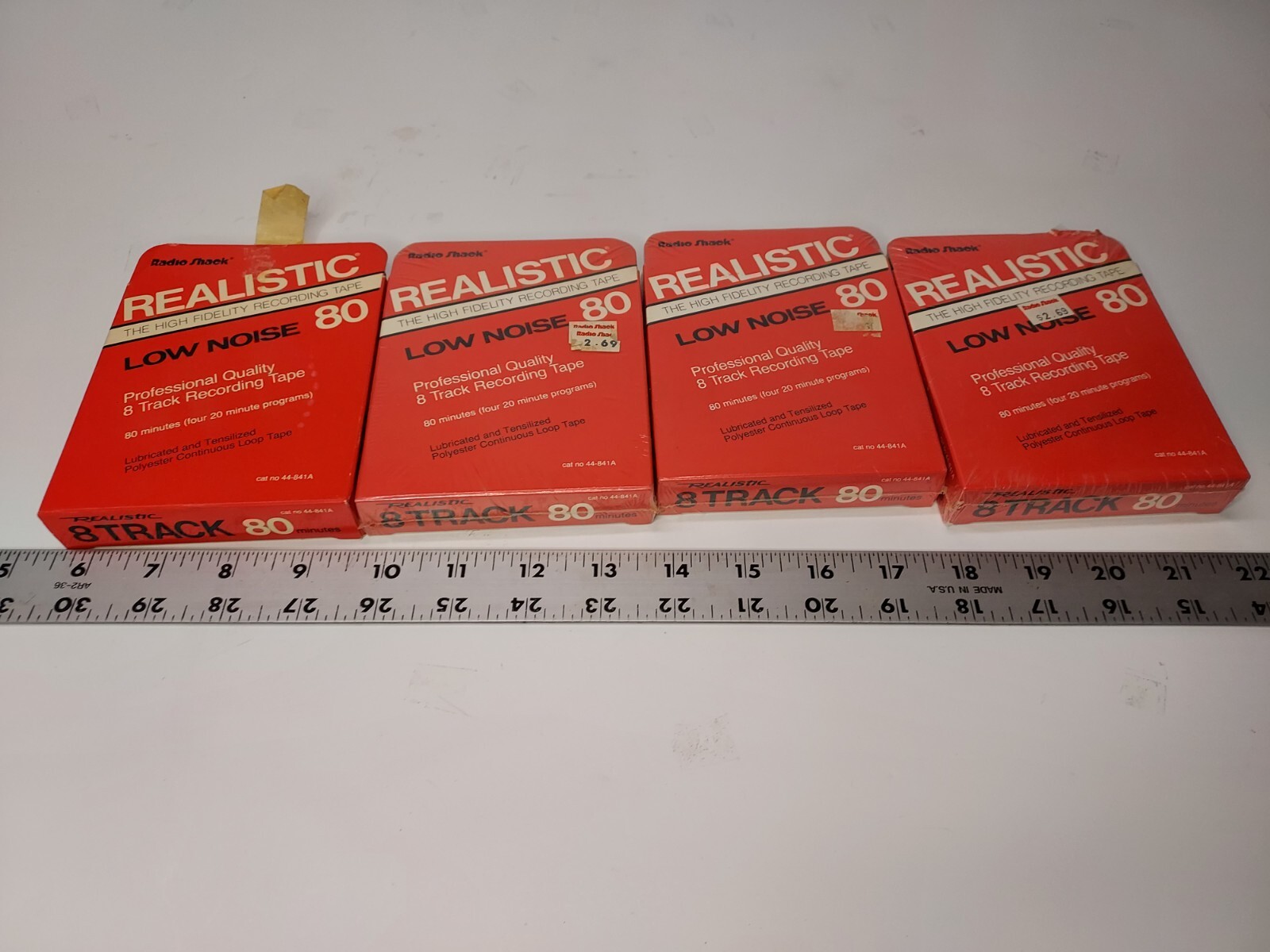 Lot of 4 Sealed Vintage Realistic 8 Track blank tapes 80 minutes New ...