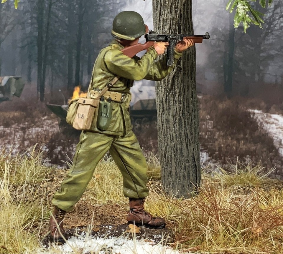 BRITAINS WORLD WAR 2 ALLIES 25152 U.S. INFANTRY FIRING THOMPSON MG | eBay
