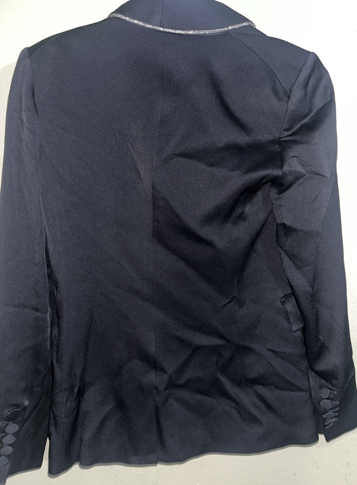 NEW Veronica Beard Jagger Crystal-Embellished Satin Dickey Jacket Size ...