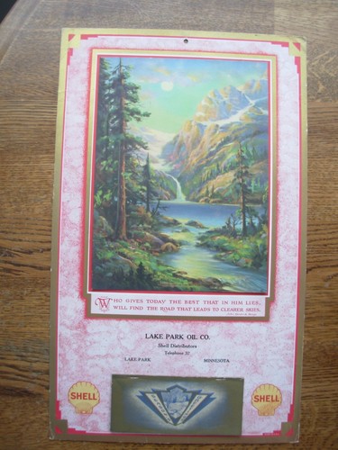 RARE SHELL OIL CALENDAR 1933 VINTAGE COMPLETE | eBay