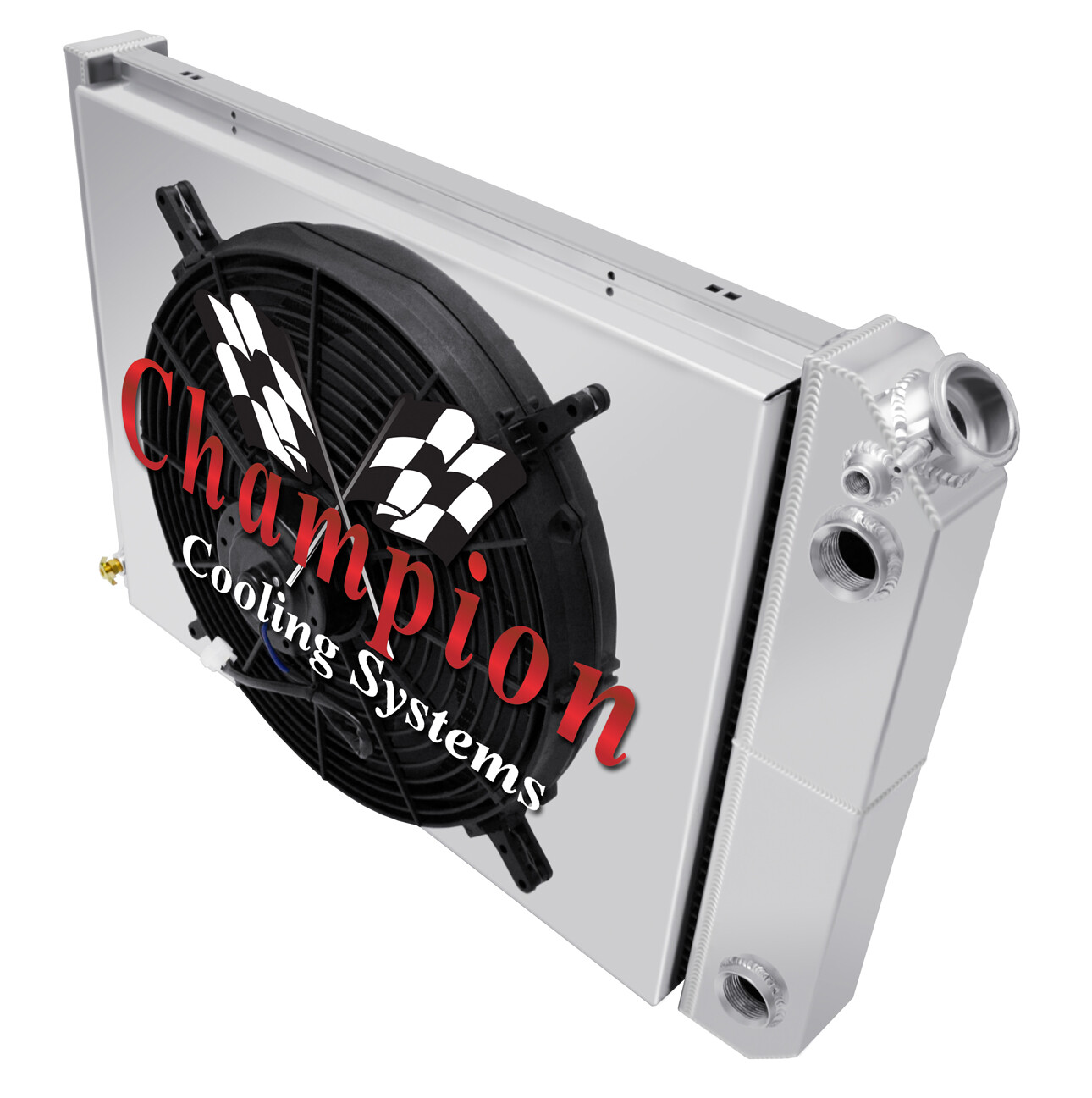 3 Row Ace Radiator,16" Fan,Shroud,1 1/2,1 1/2 for 1973 1974 Chevy Nova ...