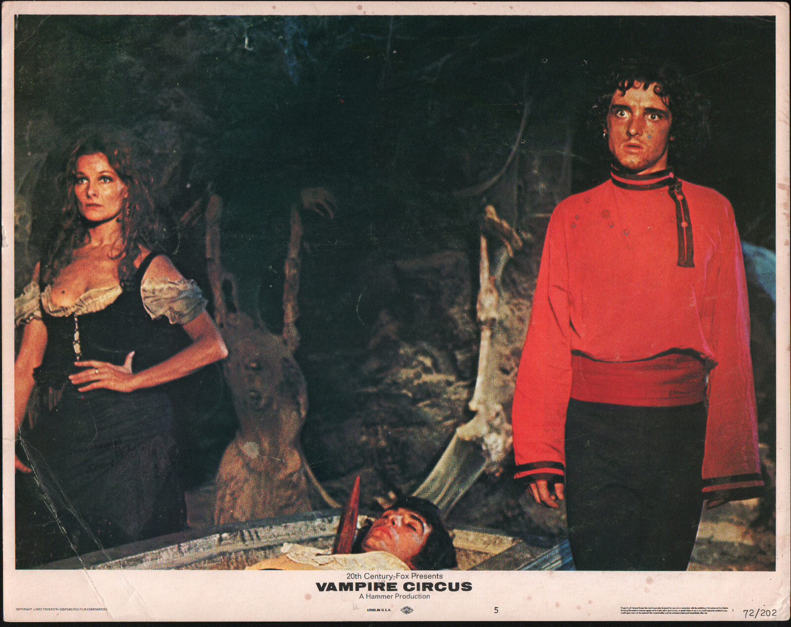 VAMPIRE CIRCUS orig lobby card ADRIENNE CORRI/ANTHONY HIGGINS 11x14 ...