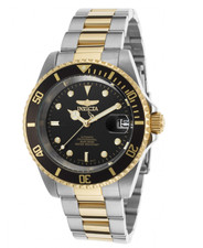 Invicta Pro Diver 8927OB Two Tone Gold Steel Black Dial Automatic Men's ...