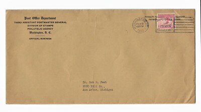 1932 Post Office Cover for Official Mailing with Stamp | eBay