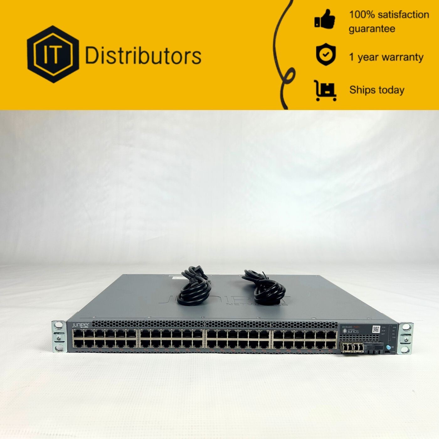Juniper EX3400-48P Dual AC Power / 1 Year Warranty / SHIPS TODAY!! | eBay