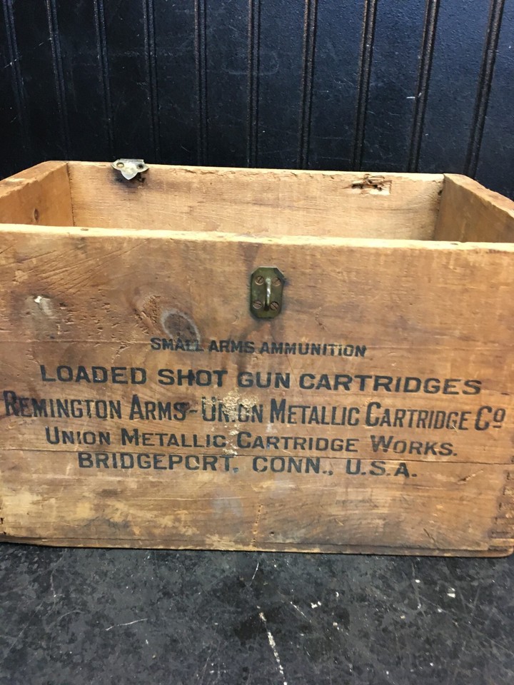 REMINGTON UMC NEW CLUB 12 GA SHOTGUN SHELL EMPTY WOODEN AMMO BOX CRATE ...