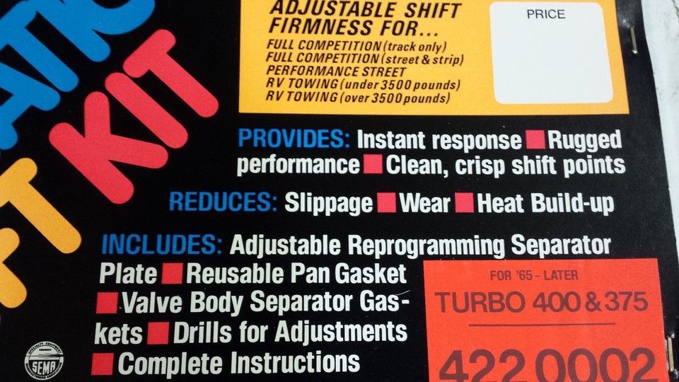 HURST TURBO 400 SHIFT KIT 422-0002 OBSOLETE GM TURBO 400 NOS | eBay