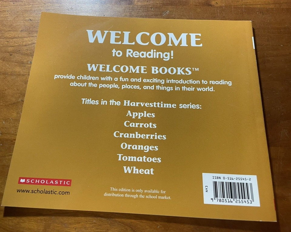 Scholastic Welcome Books Oranges paperback book #529 | eBay