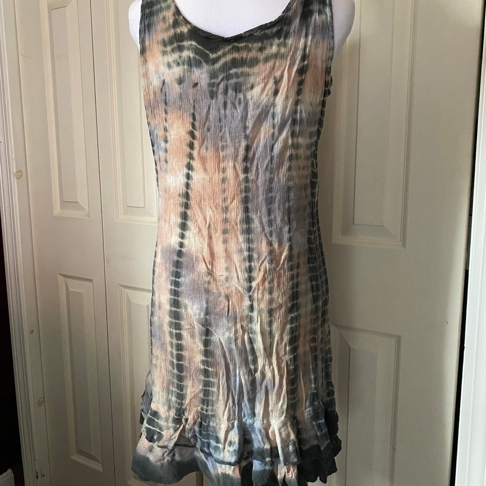 Raya Sun Tie-Dye Sleeveless A-Line Dress | eBay