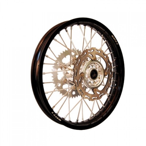 Warp 9 Complete Wheel Kit - Rear 18 x 2.15 Black Rim/Silver Hub/Silver ...