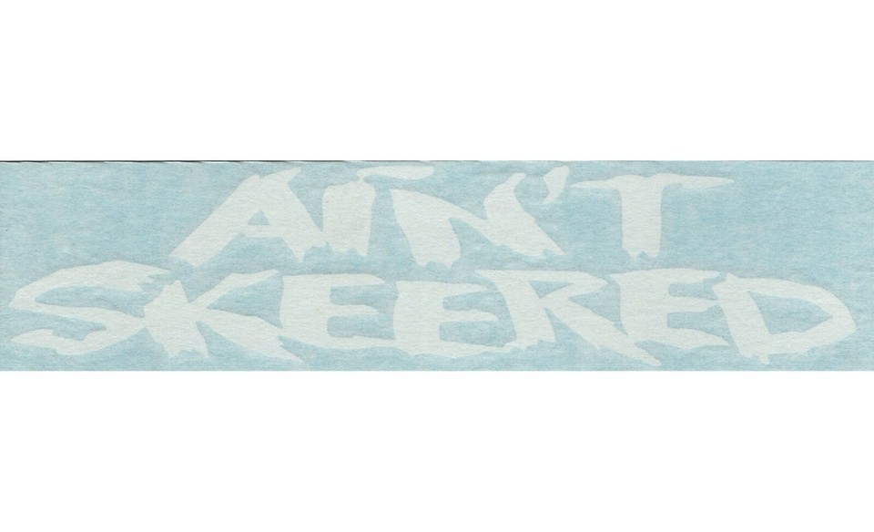 Aint Skeered #2 Not Scared Saying Attitude Car Window Vinyl Decal ...