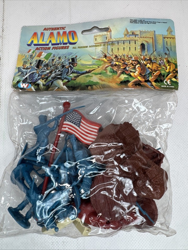 Authentic Alamo Action Figures Playset Sealed Soldiers Fort Accessories ...