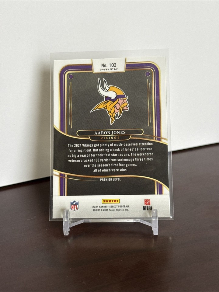 2024 Panini Select - Premier Level Aaron Jones #102 Black & Gold Shock ...