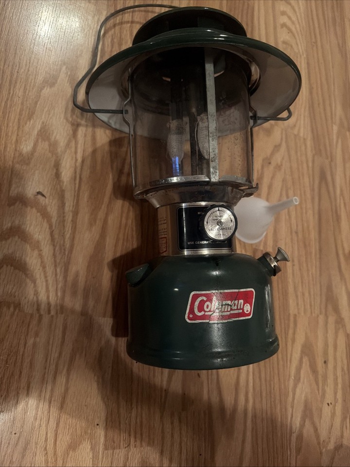 Vintage 1973 Big Hat 228H Double Mantle Coleman Lantern USA With Funnel ...