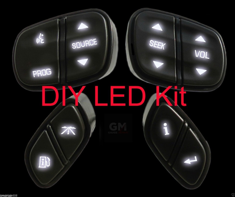 Dash Bulb to LED Conversion Kit with White LEDs 2003 04 05 06 GM Truck ...