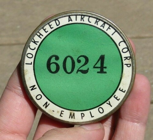 WW2 Lockheed Aircraft AVIATION CORP Employee Identification Badge | eBay
