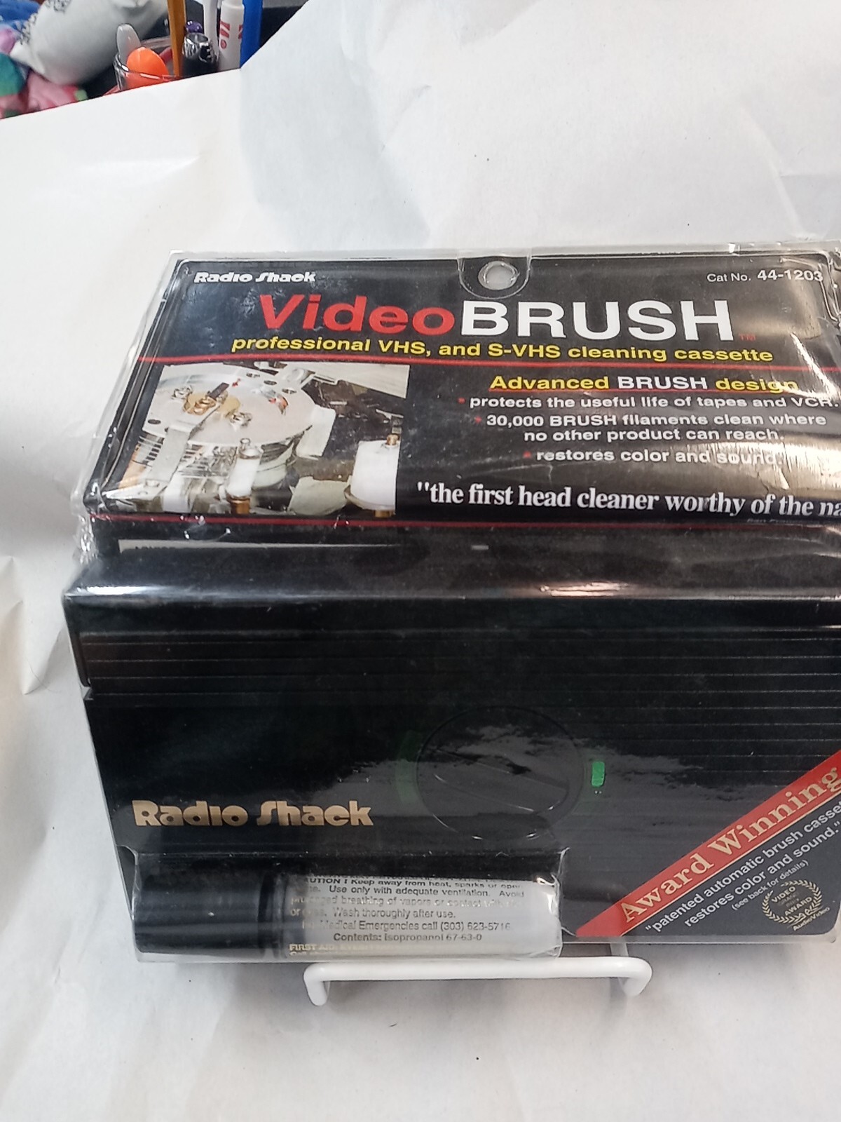 VHS Professional Video Brush Cleaning Cassette VCR Tape Radio Shack #44 ...