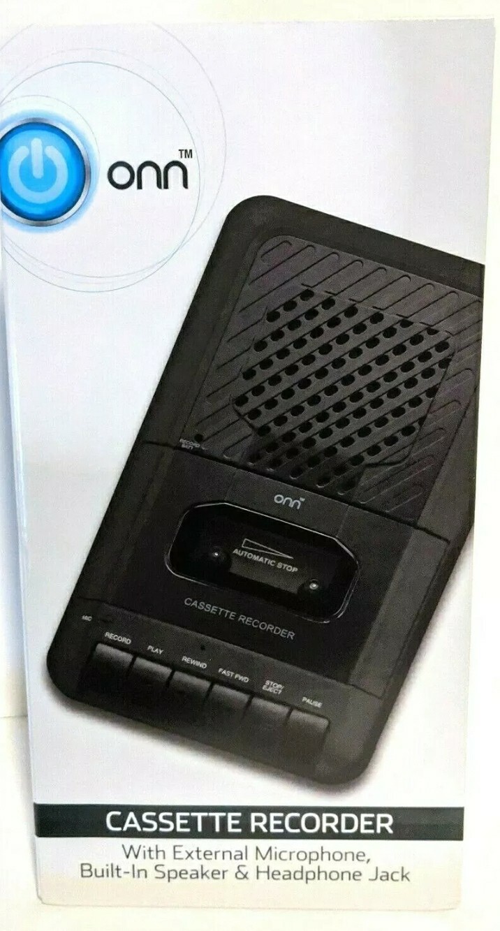***NEW***ONN Cassette Recorder With External Microphone & Blank ...