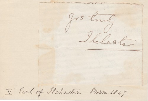 Mounted piece signed by Henry Edward Fox-Strangways 5th Earl of ...