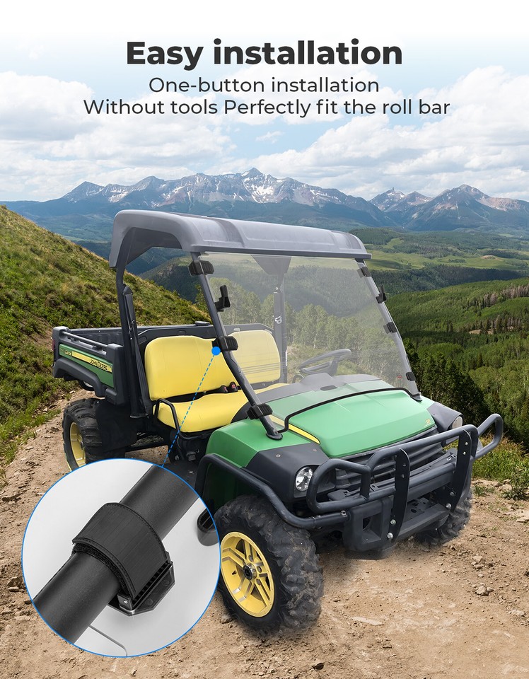 Folding Flip Windshield for John Deere Gator HPX XUV850 XUV855D 620i ...
