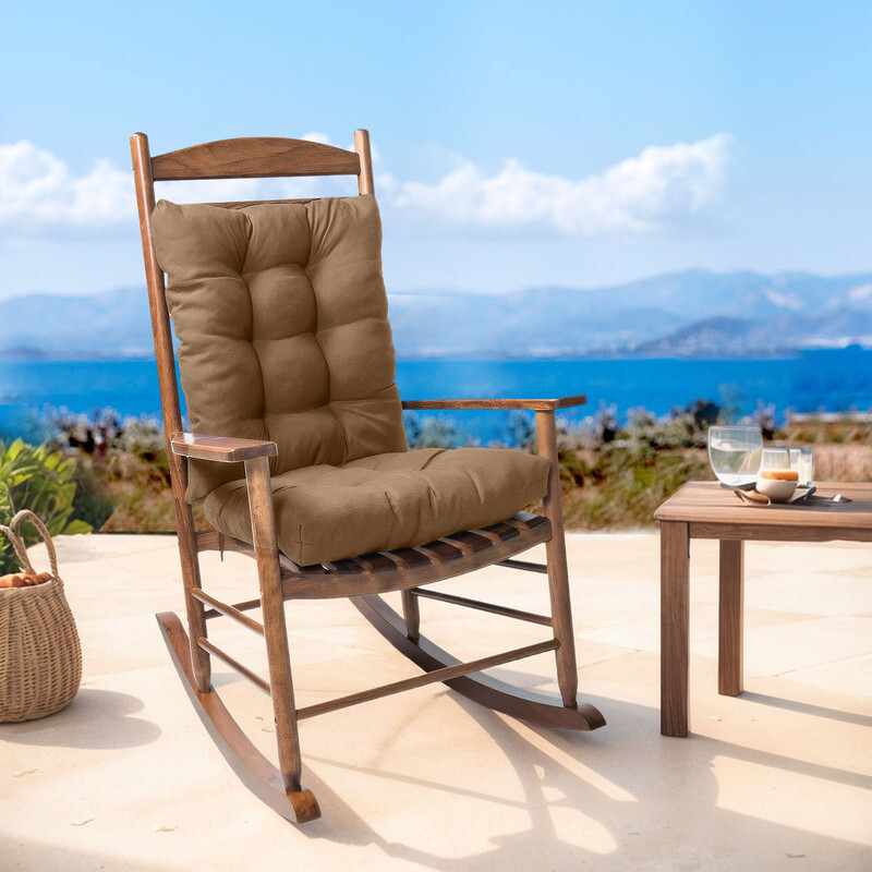 Rocking Chair Cushion Set w/Ties Outdoor Seat Chair Cushions 2Pack in ...