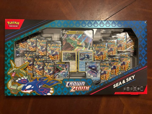 Pokemon TCG Crown Zenith- Sea & Sky Premium Collection Box! Rayquaza V ...