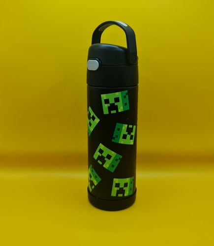 Minecraft Thermos FUNtainer Stainless Steel Water Bottle w/Handle Green ...